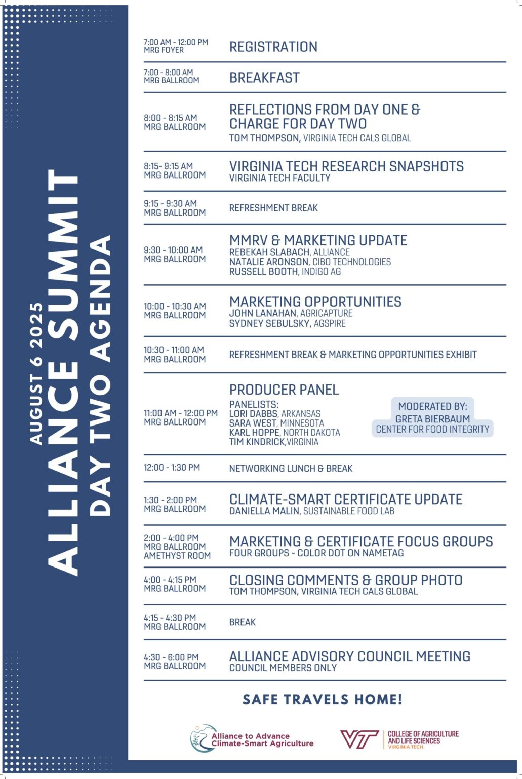 Alliance Summit 2025 - Alliance to Advance Climate-Smart Agriculture